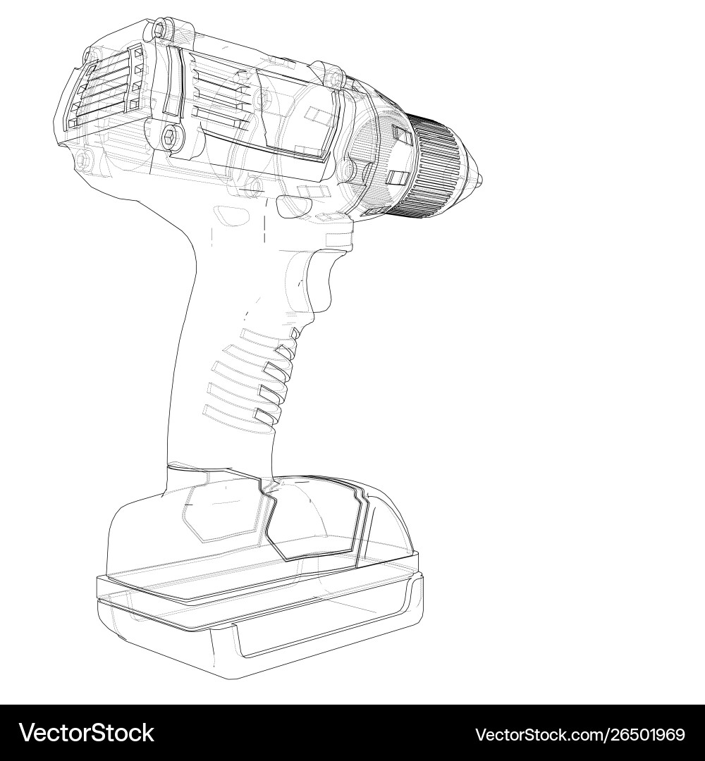 Electric cordless screwdriver Royalty Free Vector Image