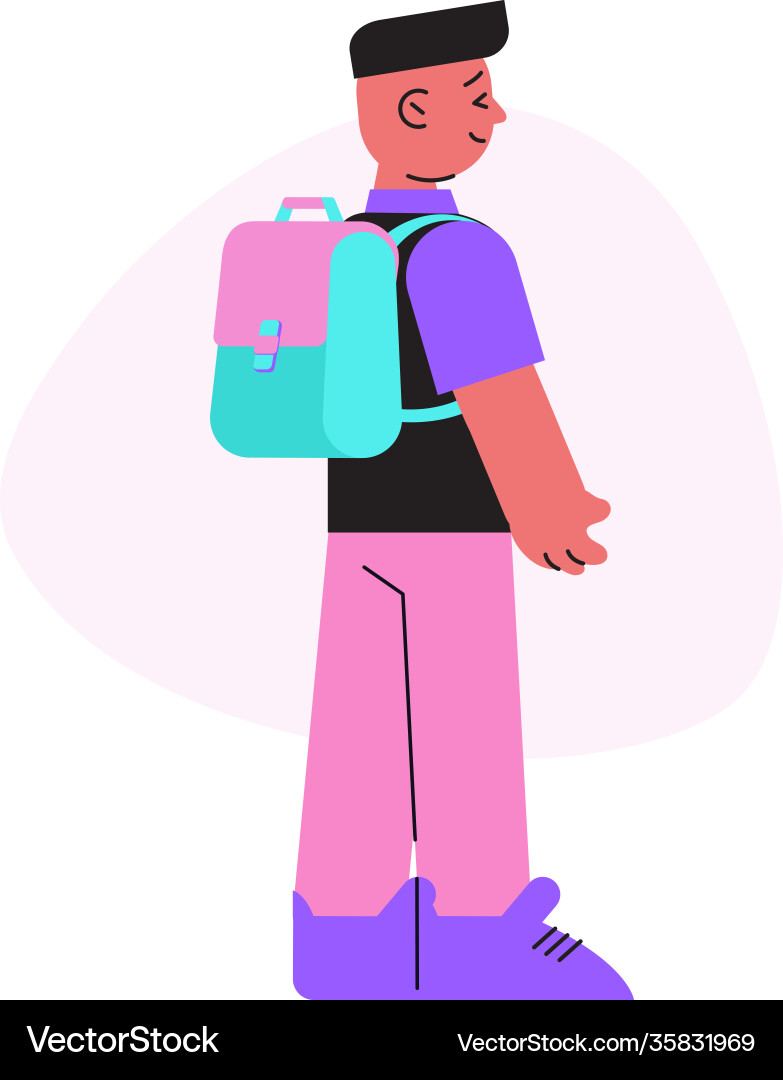 Student flat Royalty Free Vector Image - VectorStock