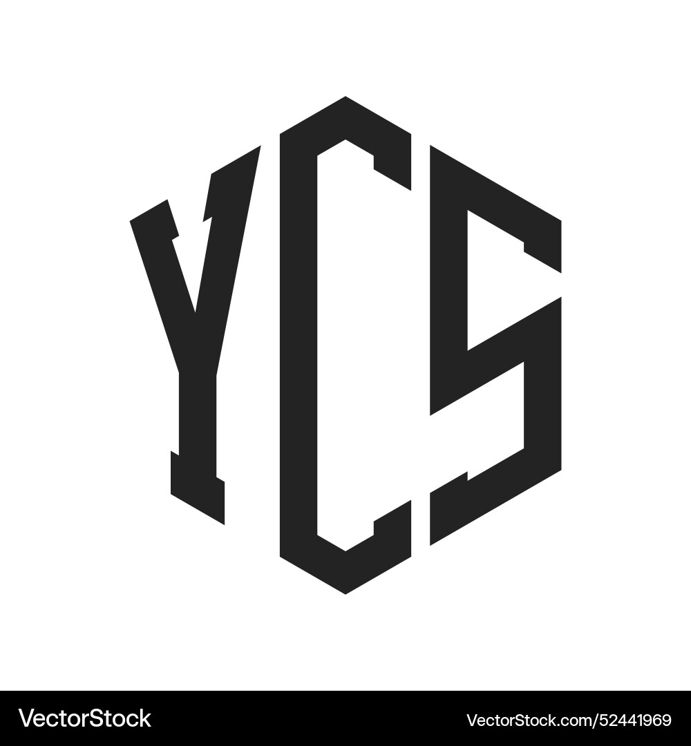 Ycs logo design initial letter monogram Royalty Free Vector