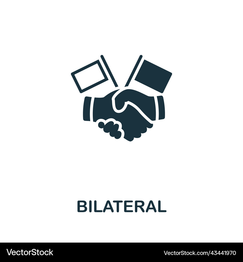 Bilateral icon monochrome simple line shipping Vector Image