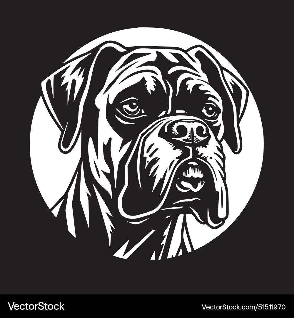 Boxer - black and white isolated icon Royalty Free Vector