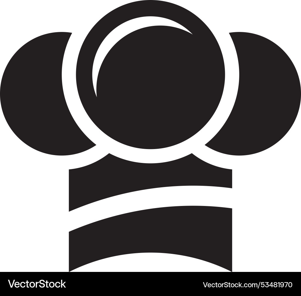 Chef hat icon logo design template isolated Vector Image