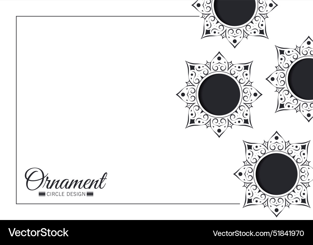 Decorative circle ornamental background design Vector Image