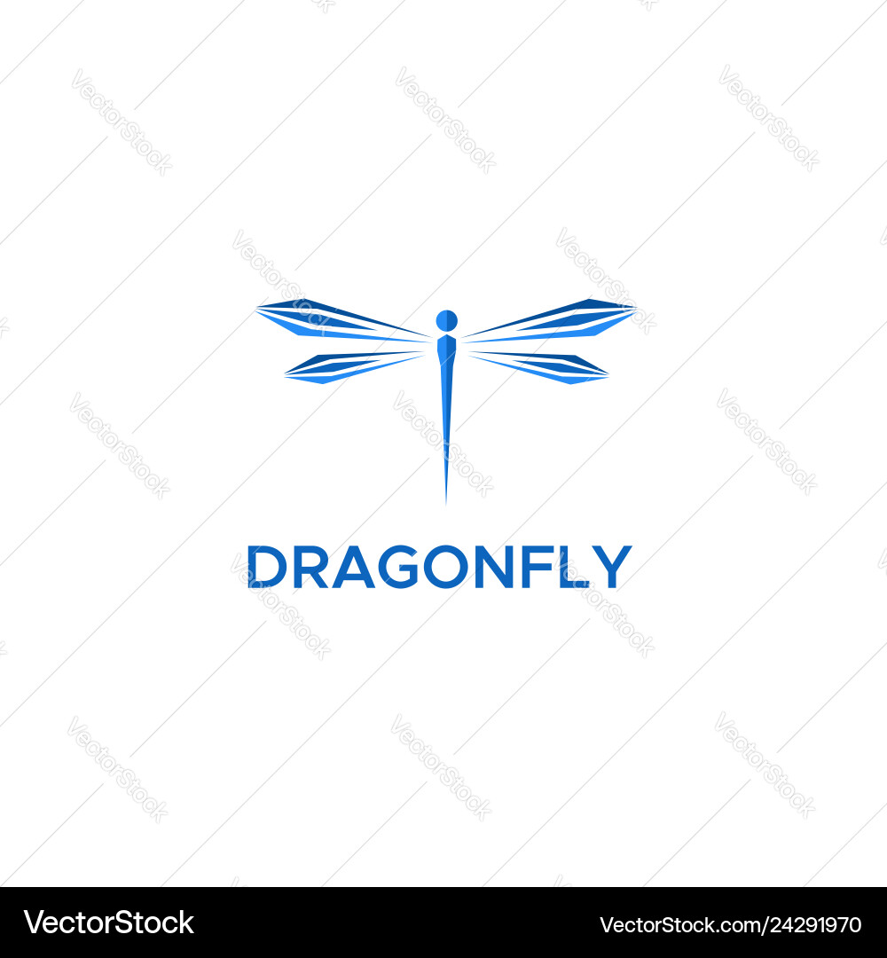 Dragonfly logo Royalty Free Vector Image - VectorStock