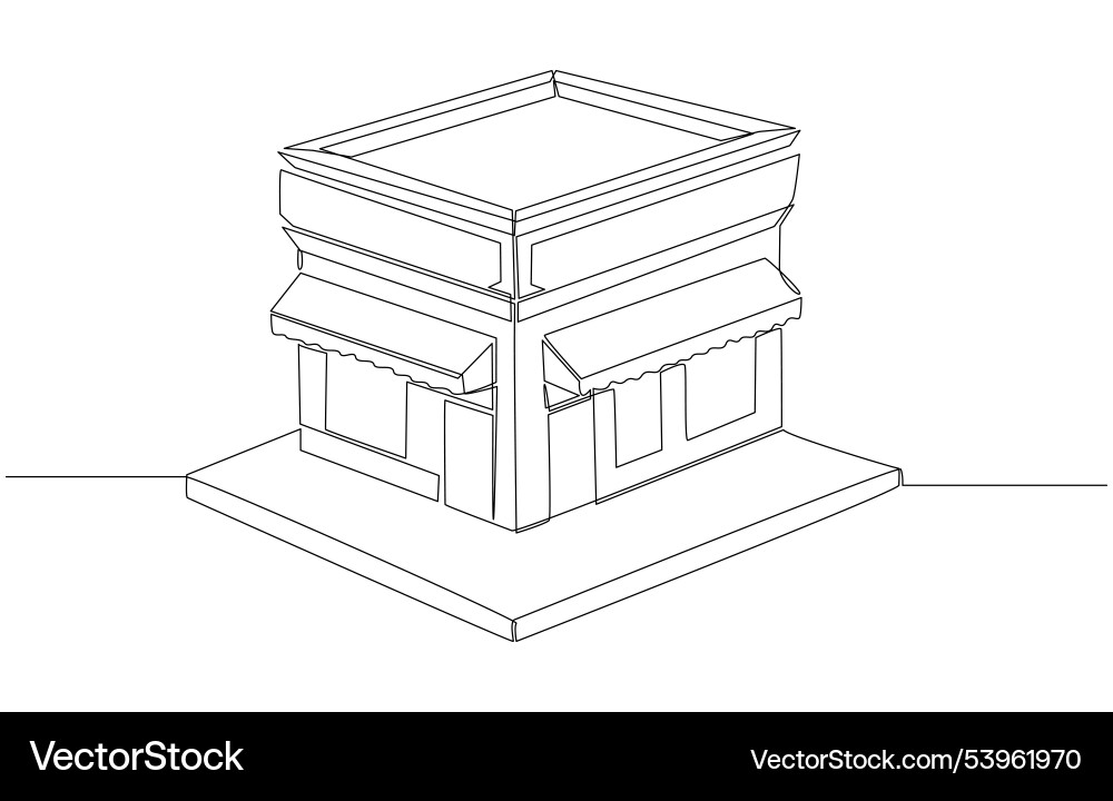 Franchise shop building Royalty Free Vector Image