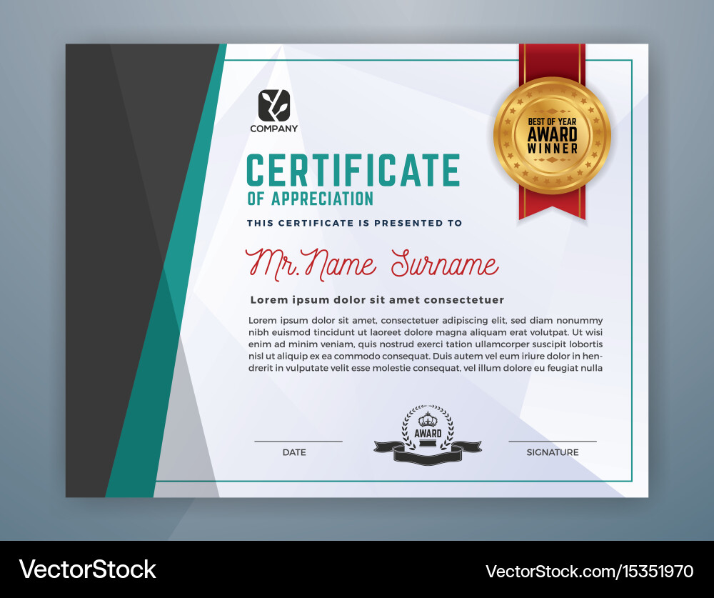 Multipurpose modern professional certificate Vector Image