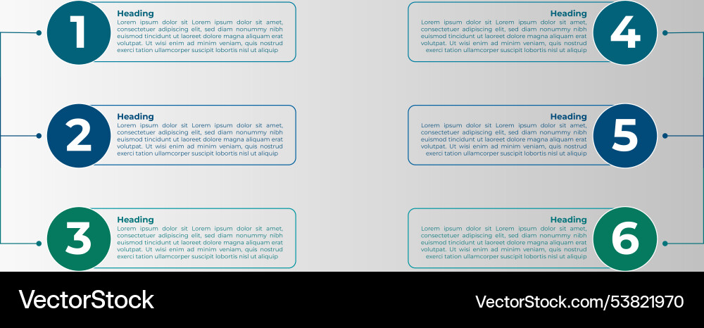 Six steps infographic Royalty Free Vector Image