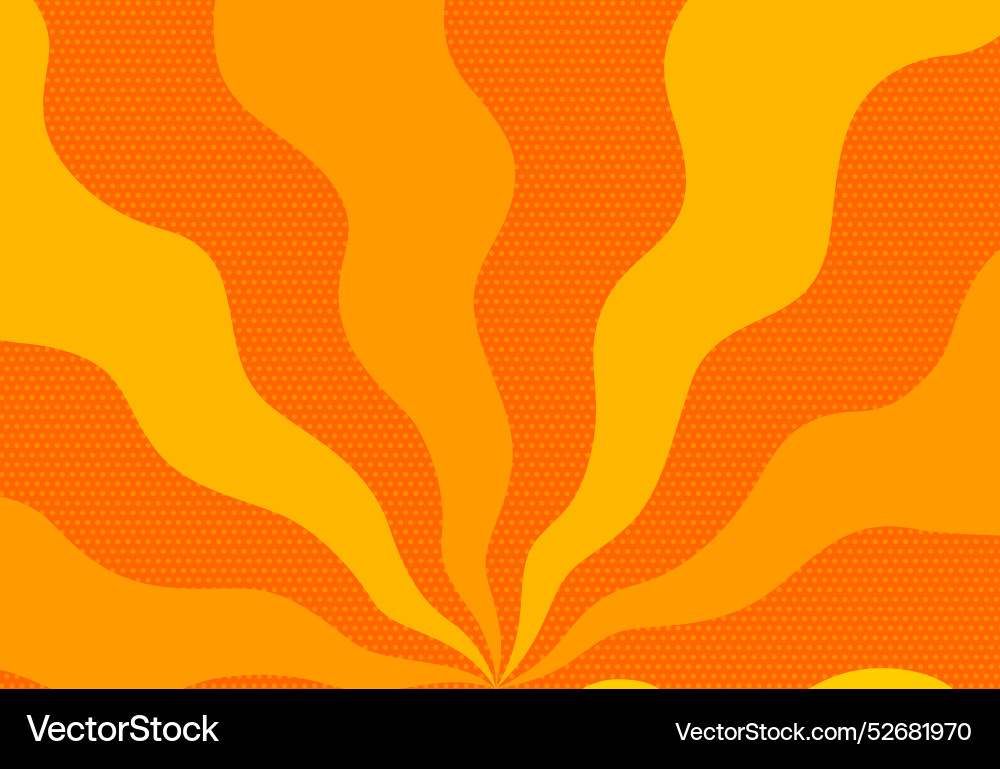 Sunset comic background bright pop art Royalty Free Vector