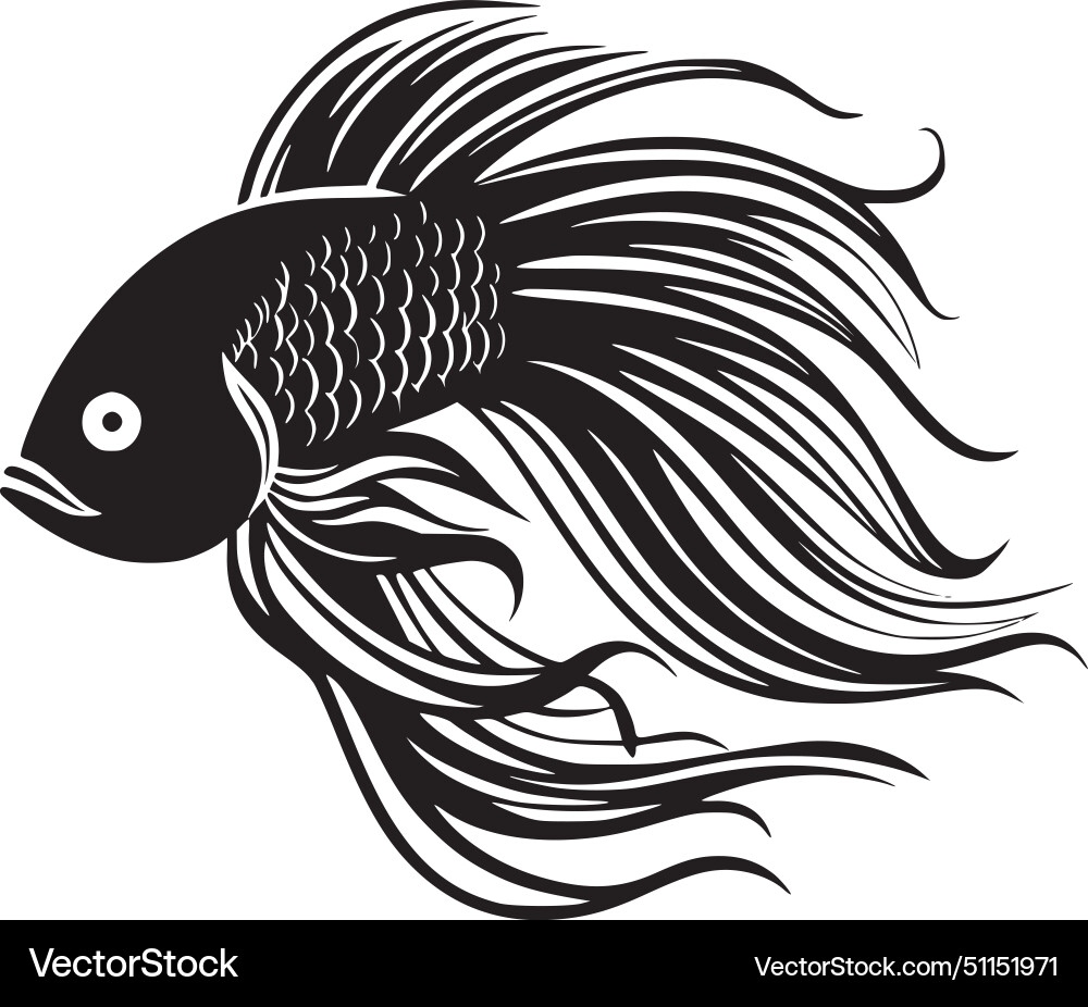 Betta fish - high quality logo ideal Royalty Free Vector