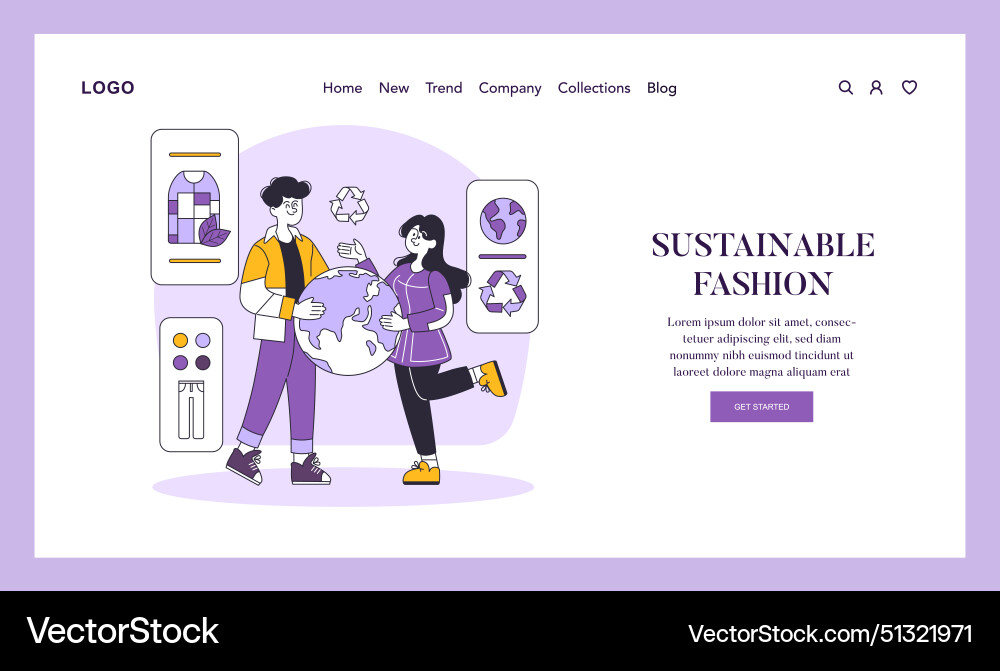 Fashion tech flat Royalty Free Vector Image - VectorStock