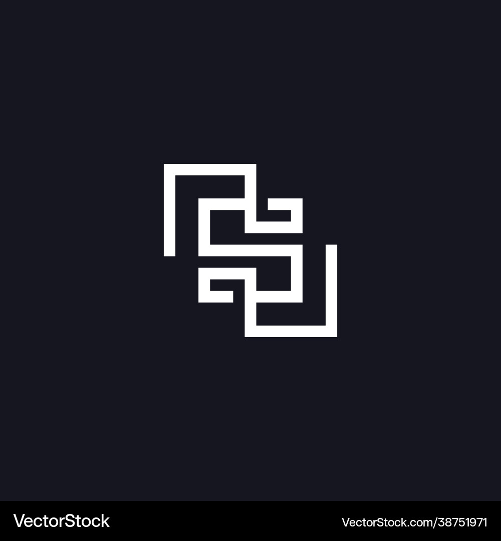 Monogram initial letter s logo Royalty Free Vector Image