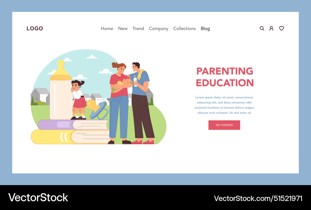 Nurturing next generations essence of parenting Vector Image