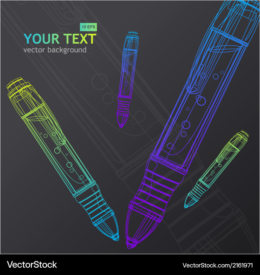 Pen background Royalty Free Vector Image - VectorStock