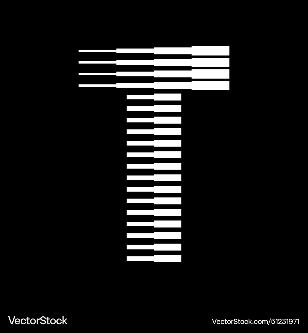 T letter lines logo icon Royalty Free Vector Image