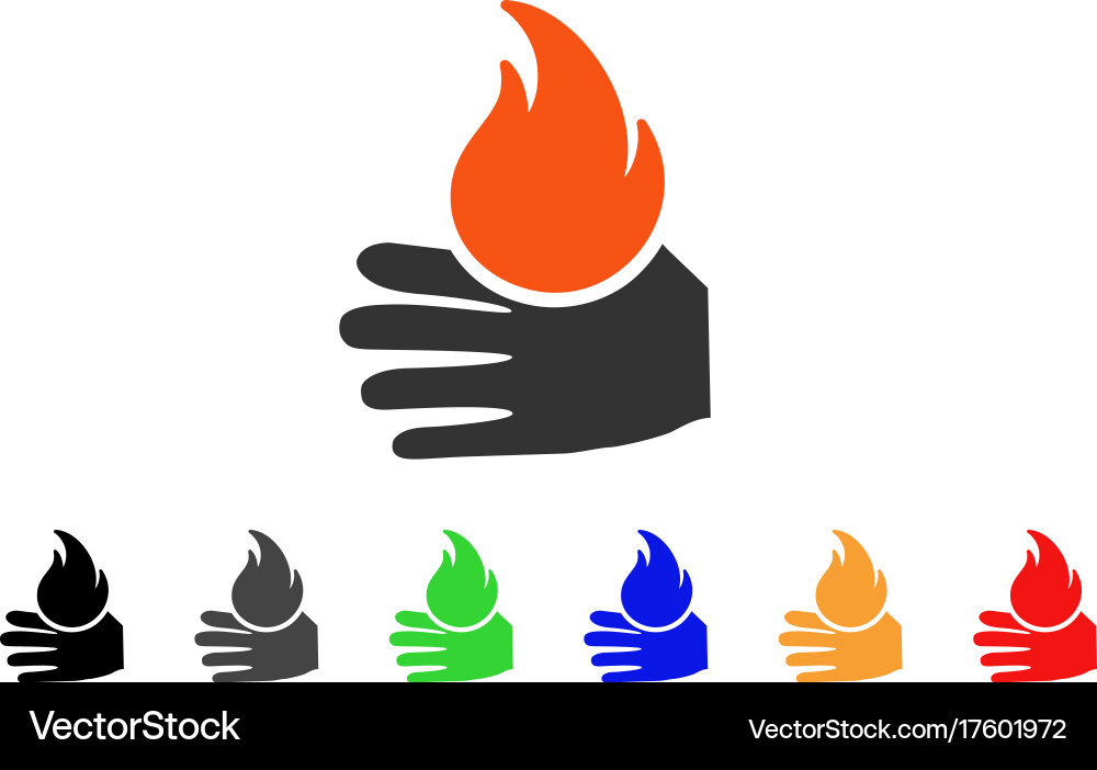 Burn Hand Symbol Royalty Free Vector Image - VectorStock