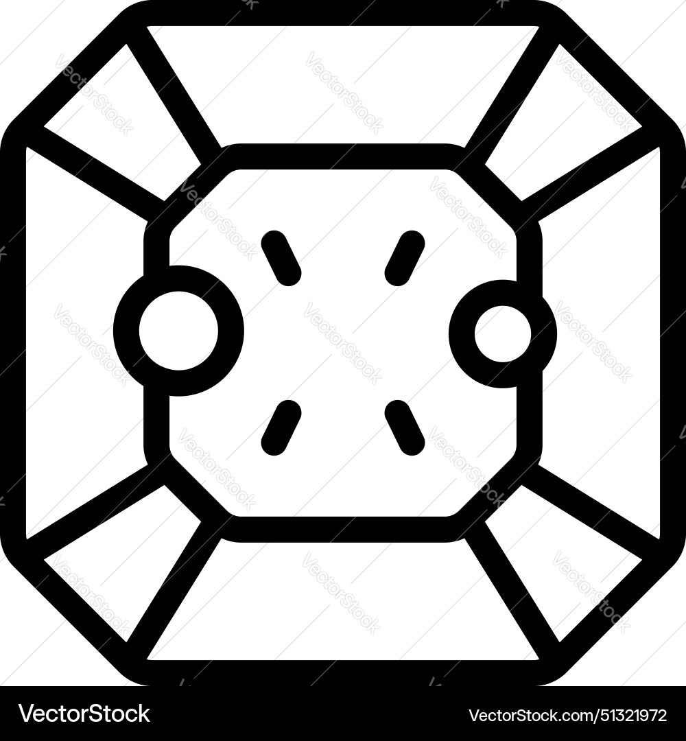 Icon of a shiny diamond Royalty Free Vector Image
