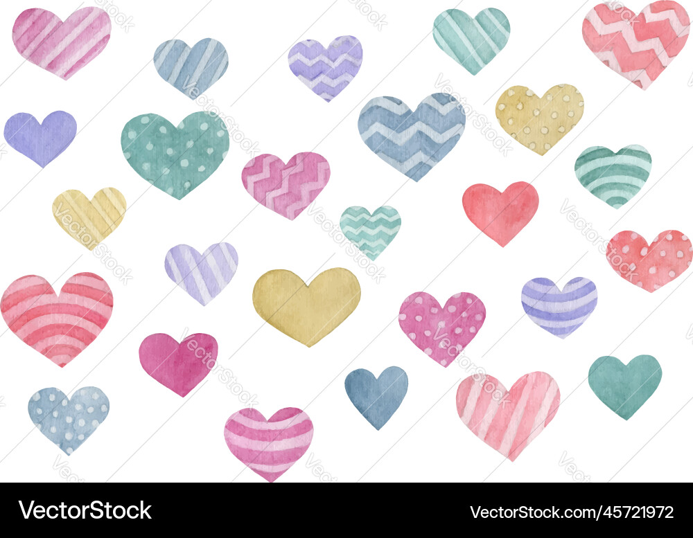 Pastel Heart Pattern Royalty Free Vector Image