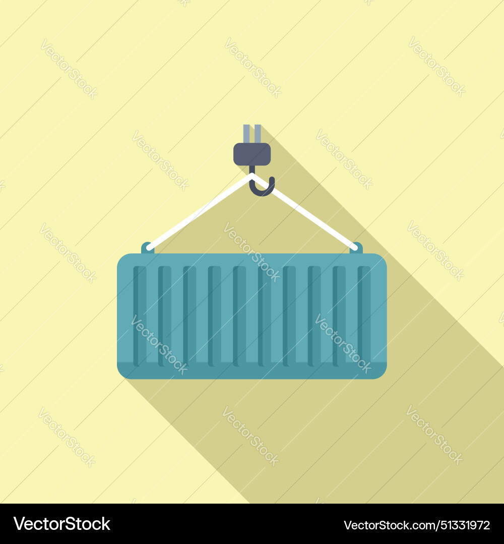 Shipping container icon on yellow background Vector Image