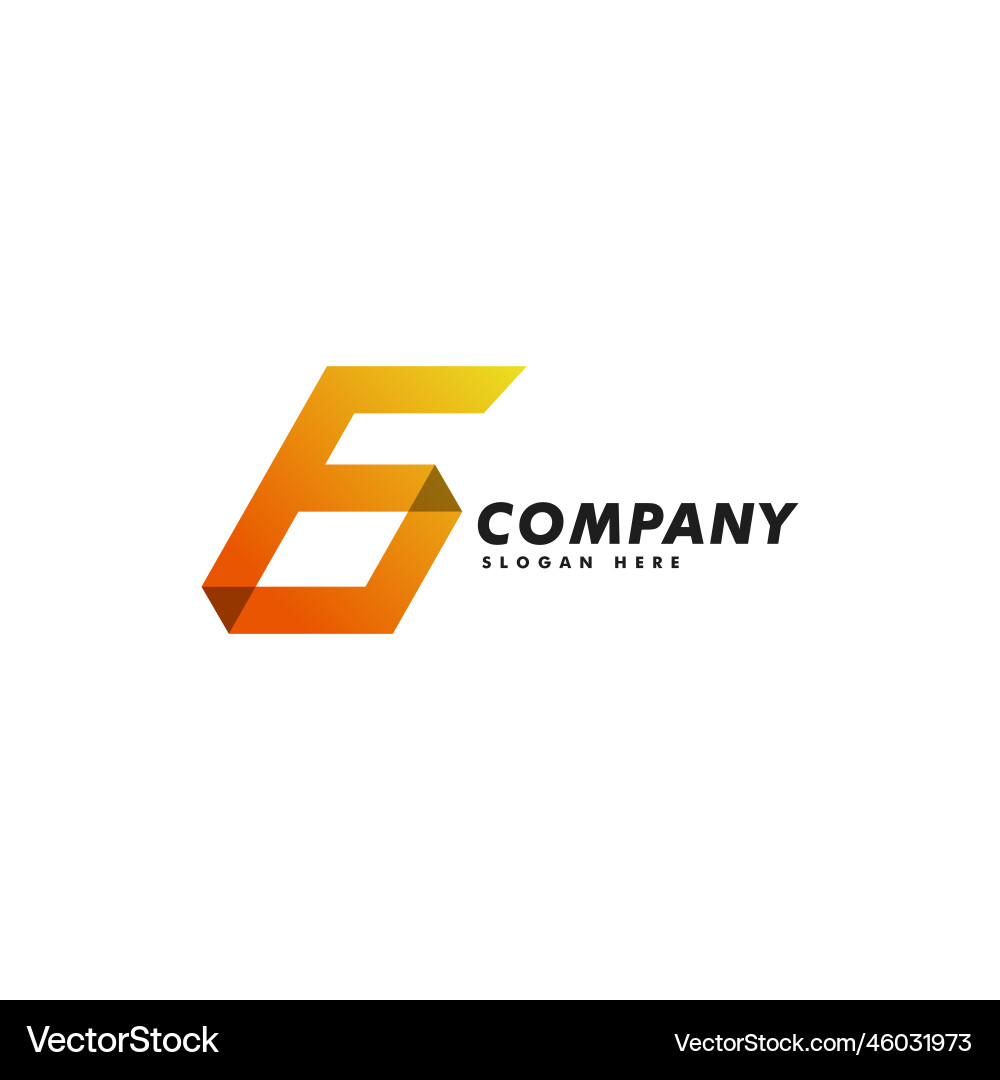 6 logo icon Royalty Free Vector Image - VectorStock