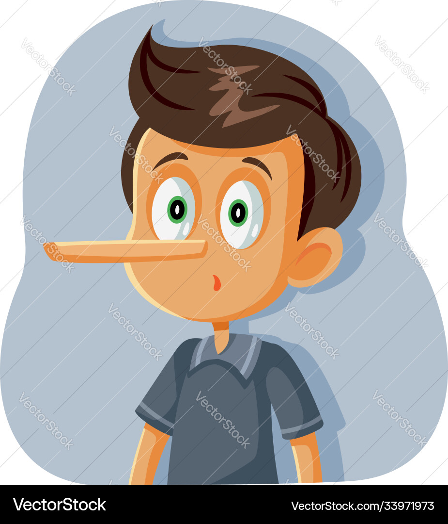 Deceptive Child Cartoon Royalty Free Vector Image