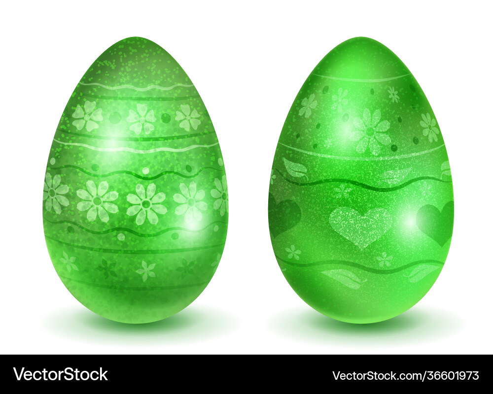 Realistic easter eggs Royalty Free Vector Image