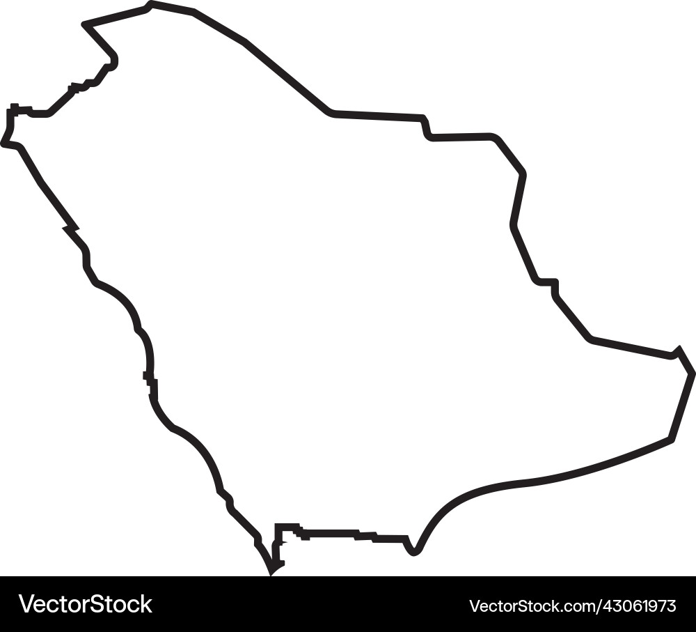 Saudi arabia map icon Royalty Free Vector Image