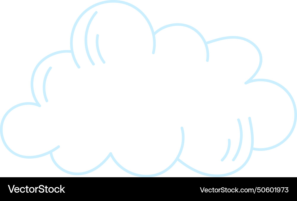Sky cloud outline Royalty Free Vector Image - VectorStock