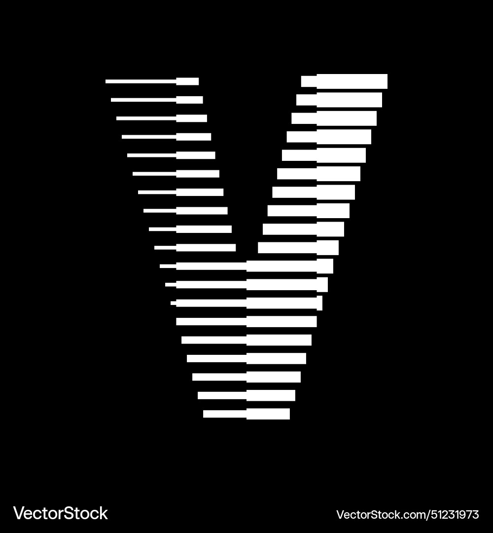 V letter lines logo icon Royalty Free Vector Image