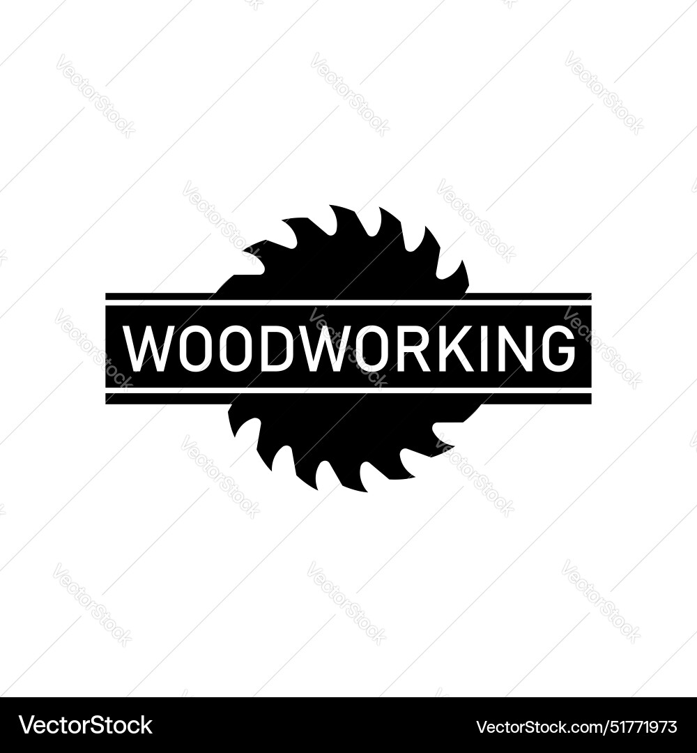 Woodworking logo Royalty Free Vector Image - VectorStock