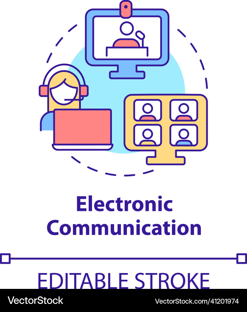 Electronic communication concept icon Royalty Free Vector
