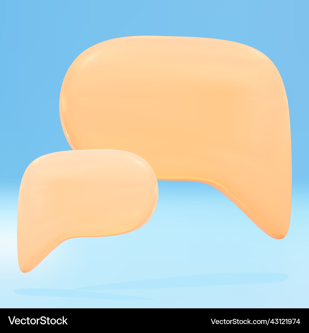 Orange speech bubbles the concept Royalty Free Vector Image