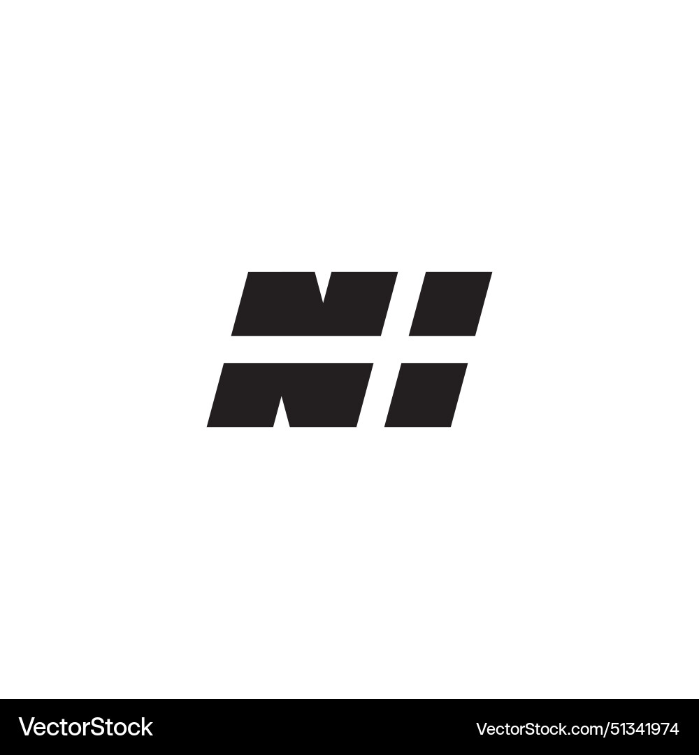 Plus n simple geometric logo Royalty Free Vector Image