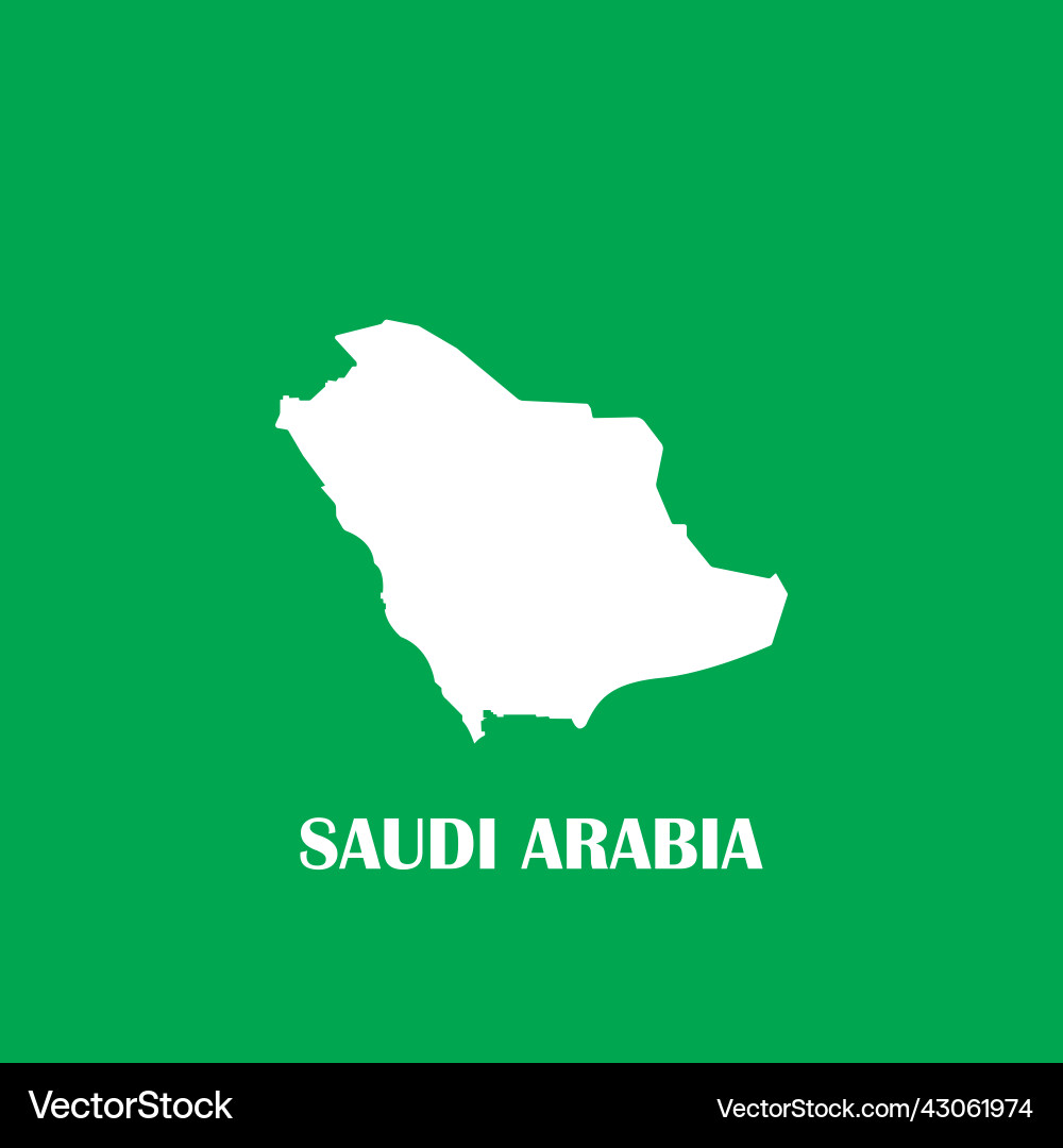 Saudi arabia map icon – Royalty-Free Vector | VectorStock