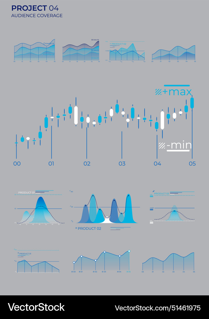 Abstract graphic business diagrams modern Vector Image