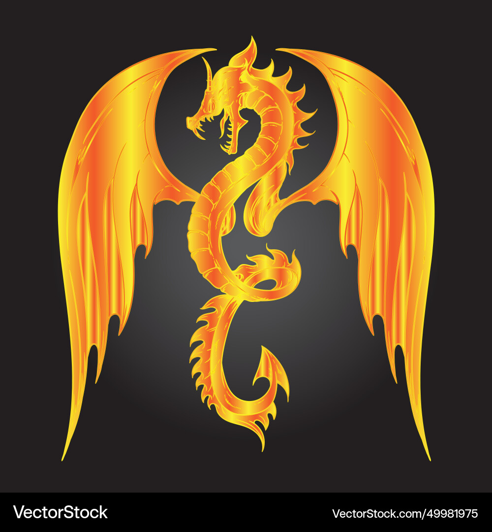 Angry fire dragon free download Royalty Free Vector Image
