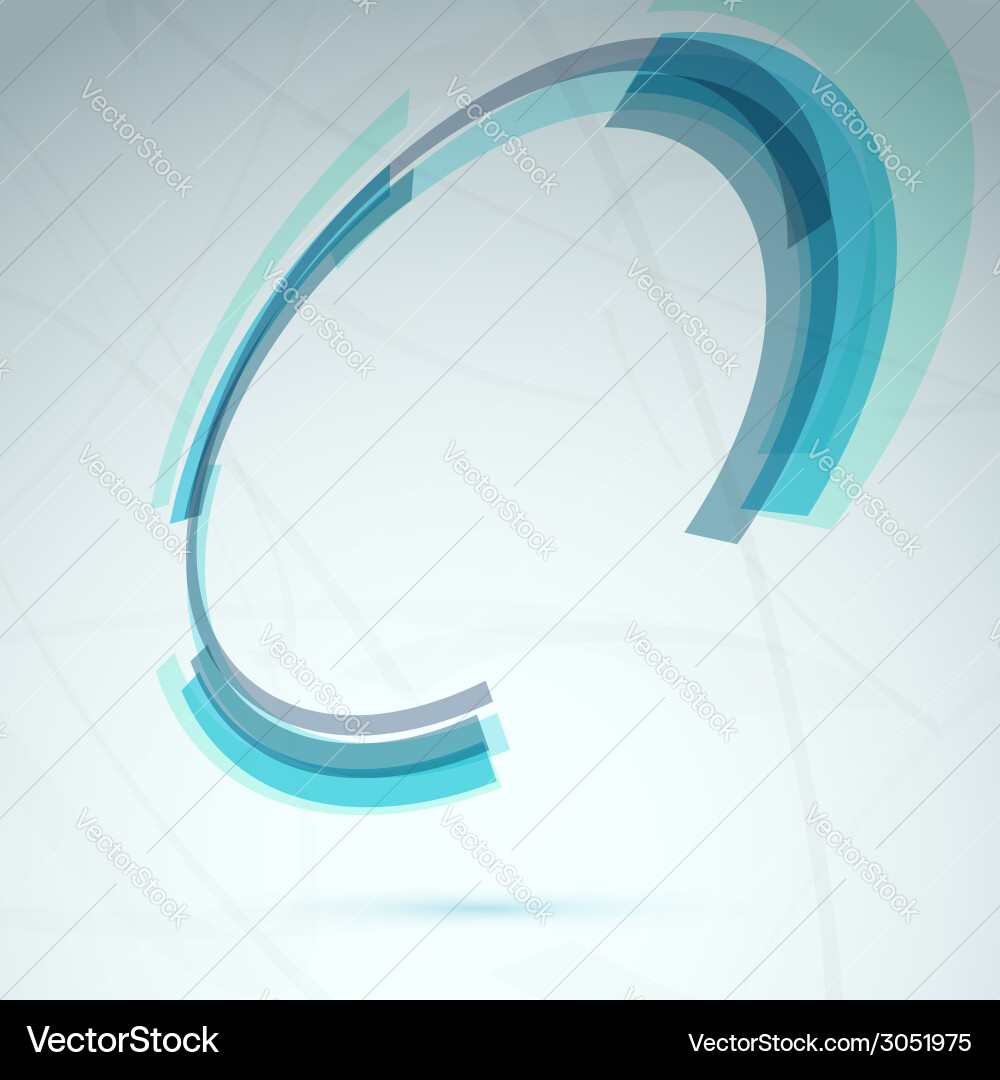 Blue spin round element abstract tech background Vector Image