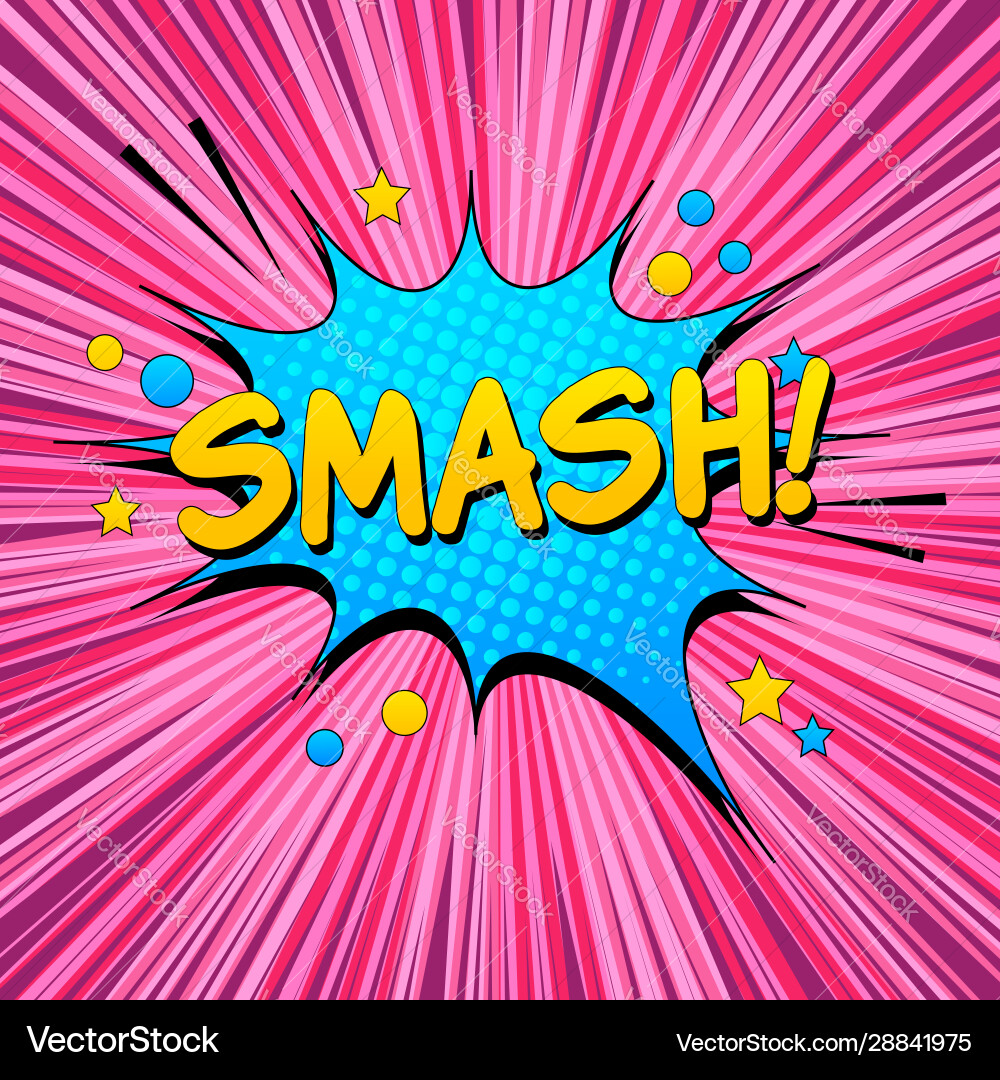 Comic explosive bright template Royalty Free Vector Image