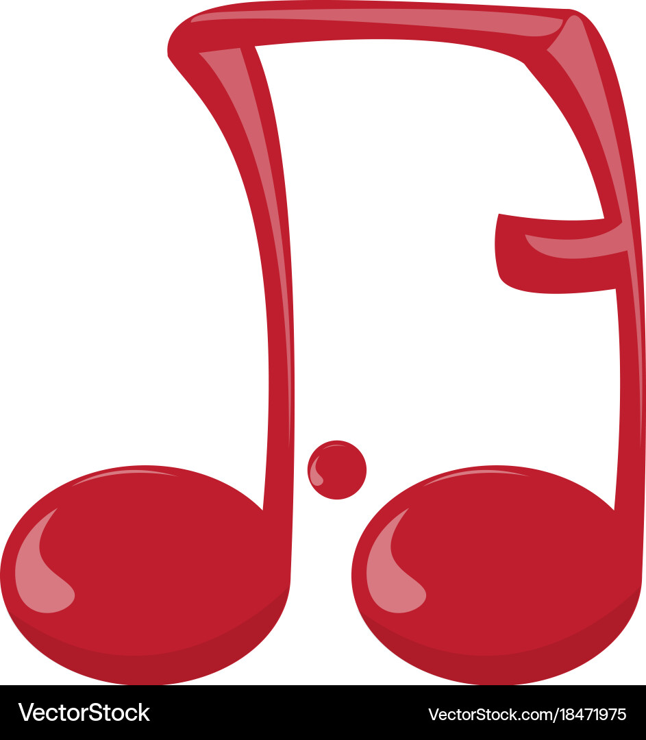 Comic musical note Royalty Free Vector Image - VectorStock