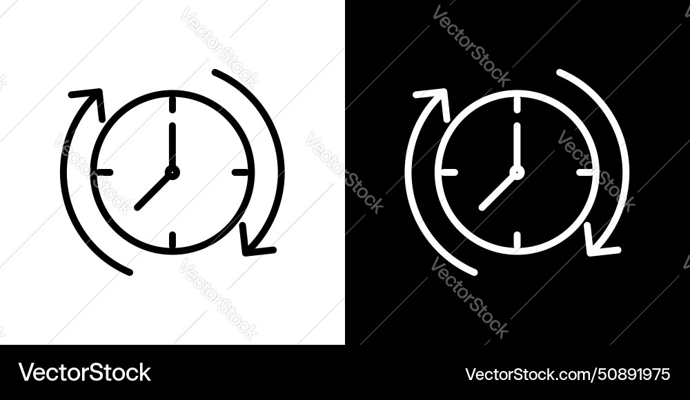 Course of time icon set clock countdown Royalty Free Vector