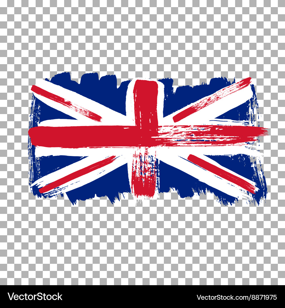 Flag of great britain on an empty background Vector Image