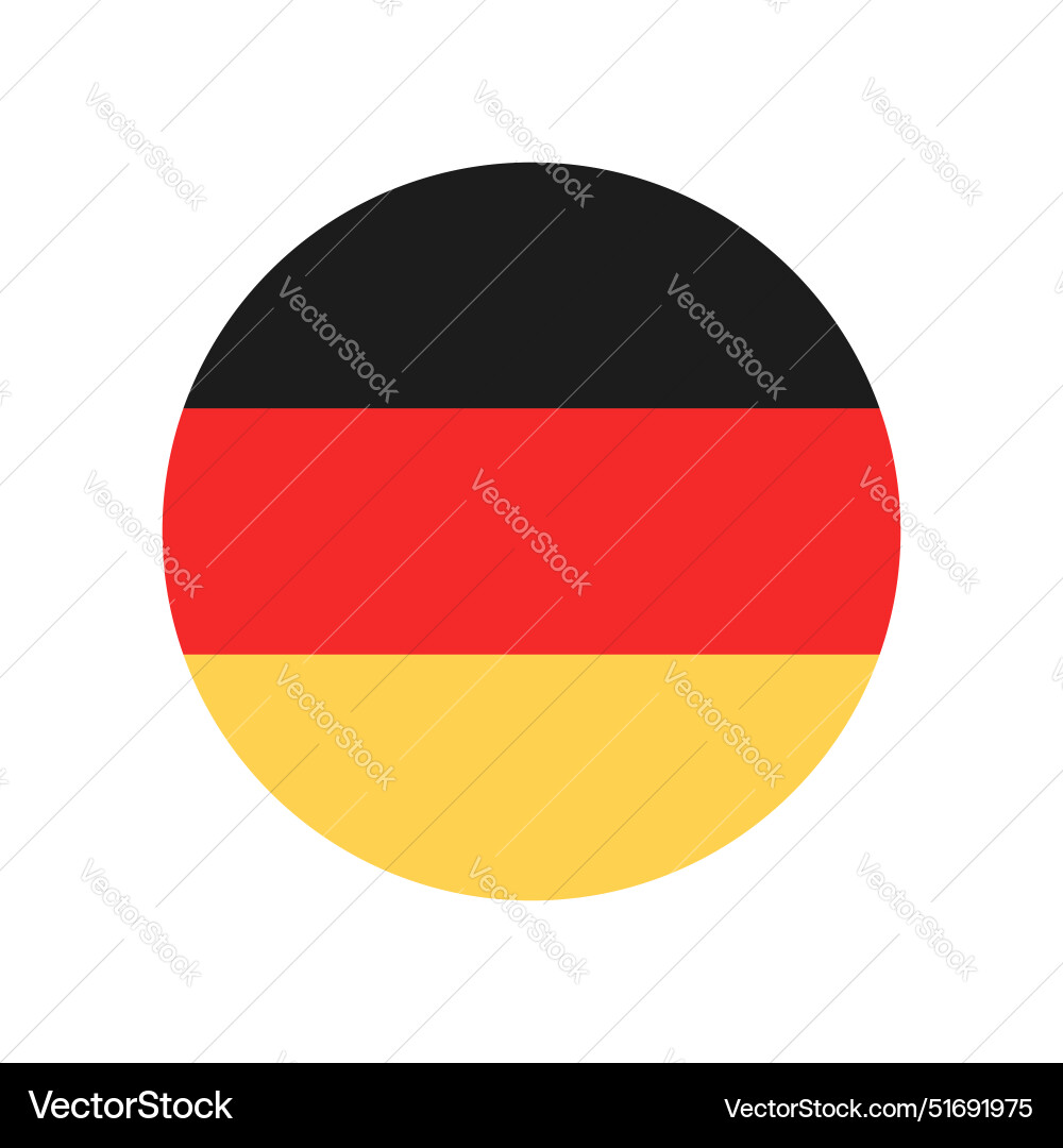 Germany country flag circular icon Royalty Free Vector Image