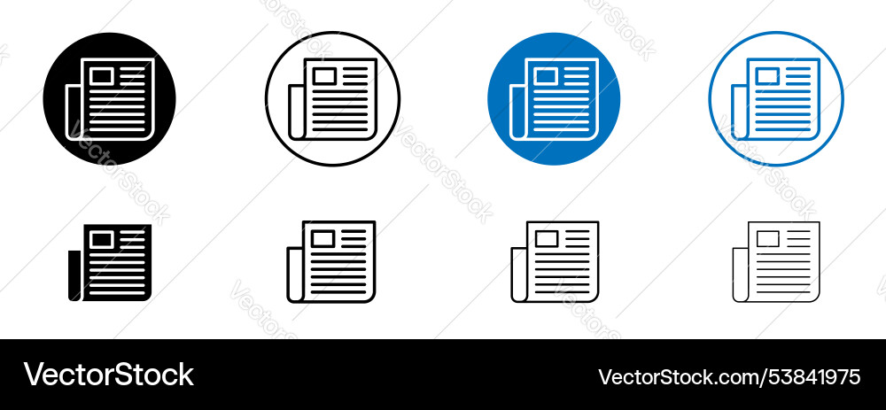 News icon set Royalty Free Vector Image - VectorStock
