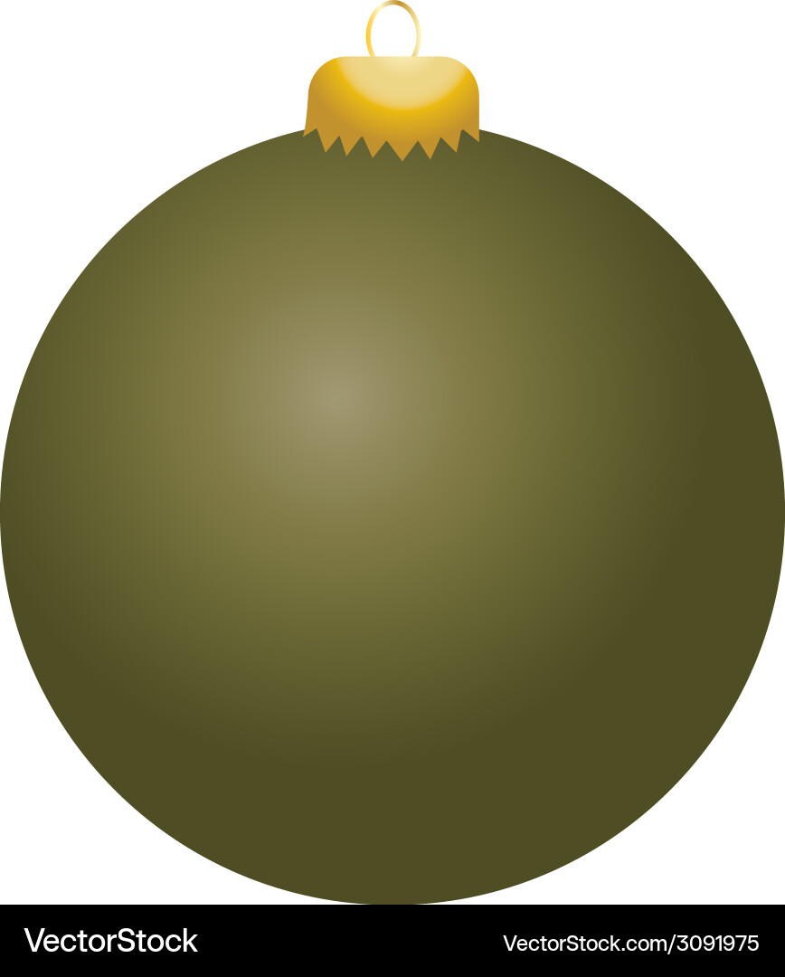 Olive ball ornament Royalty Free Vector Image - VectorStock