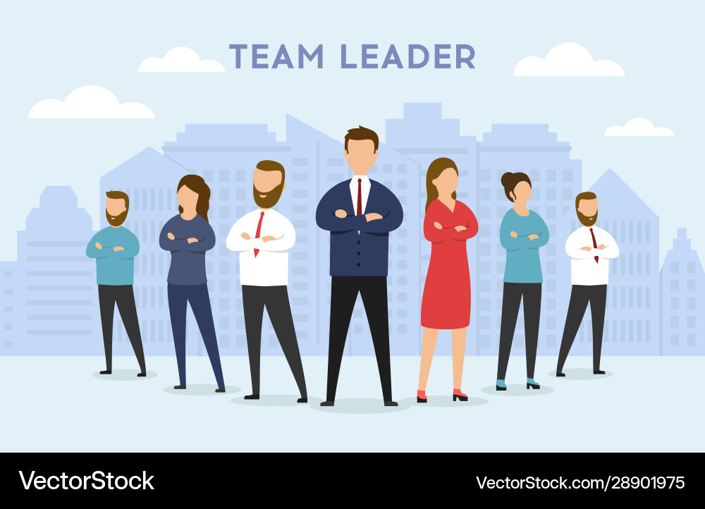 Team leader concept leadership Royalty Free Vector Image