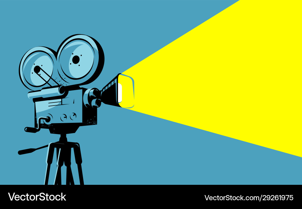Vintage Film Projector Royalty Free Vector Image