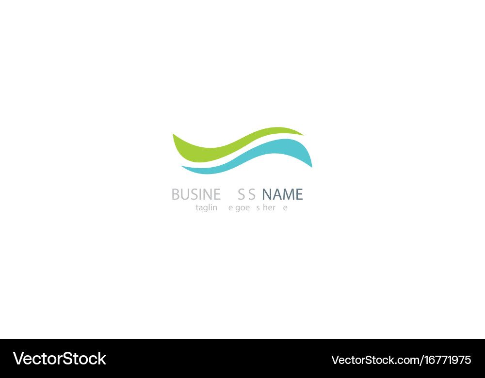 Wave abstract logo design Royalty Free Vector Image