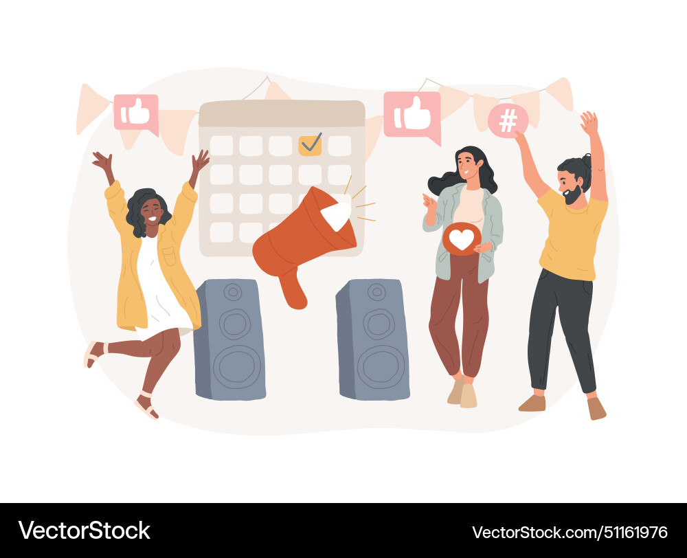 Brand event isolated concept Royalty Free Vector Image