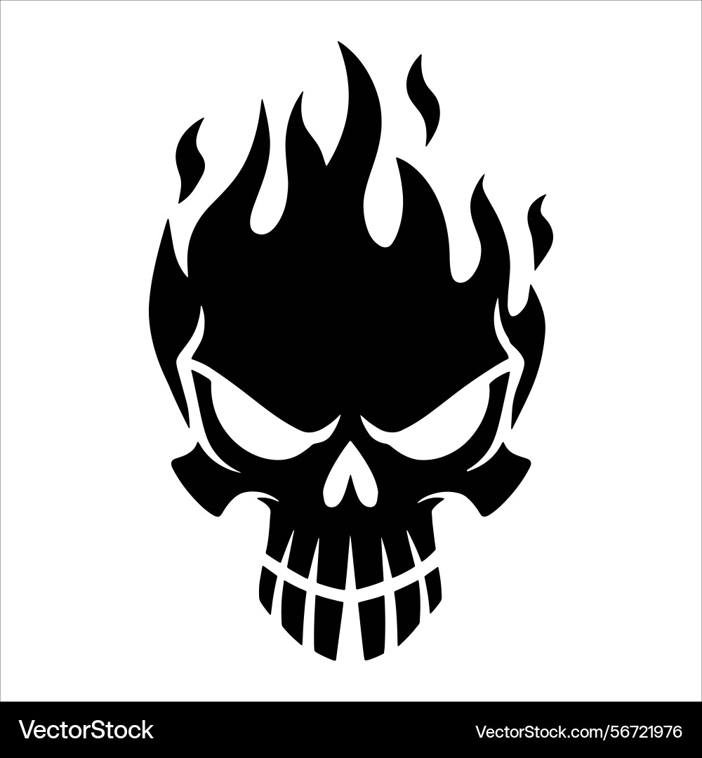Dark skull logo in a bold edgy style ideal Vector Image