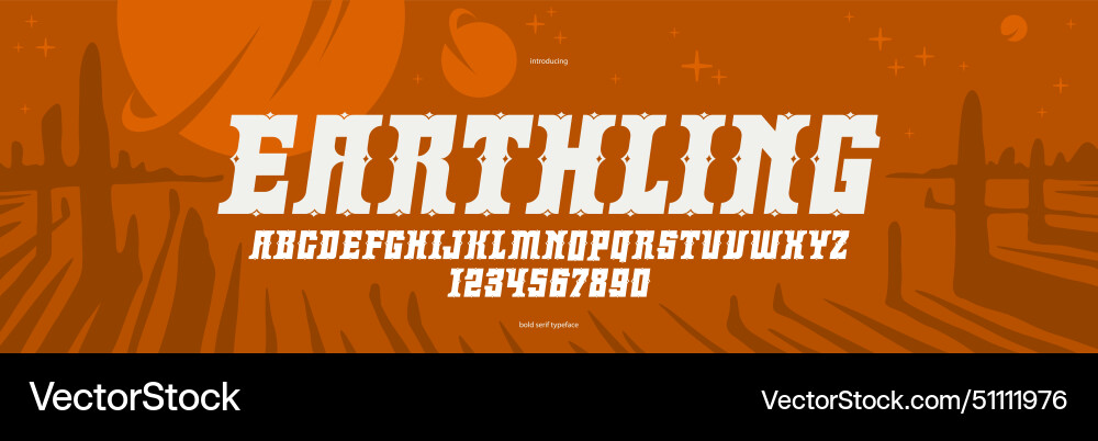 Elegant luxury serif strong font for logos Vector Image