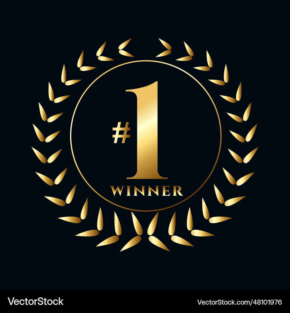 1st Rank Logo Ranking Medal Icon Illustration. 1st Place (gold Stock